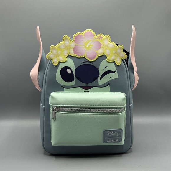 Loungefly | Bags | Loungefly Disney Stitch Flower Crown Mini Backpack ...